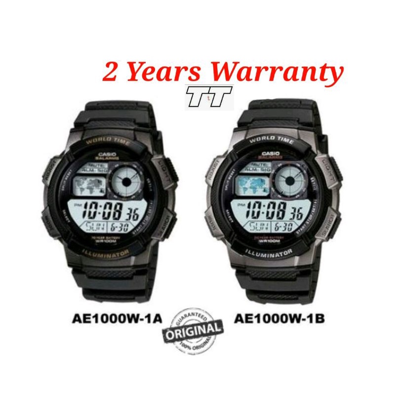 [2YEARS WARRANTY] Original Casio AE-1000W-1A & AE-1000W-1B Youth Unisex Watches Sports Watch AE ...