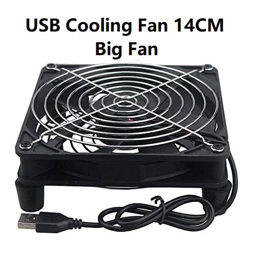 USB Cooling Fan 5V mini mute large wind Router cooling fan 14cm ...
