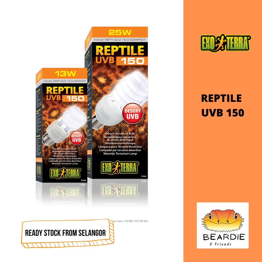 EXO TERRA REPTILE UVB150 / DESERT TERRARIUM BULB 13W/25W (PT2188/2189) | Shopee Malaysia