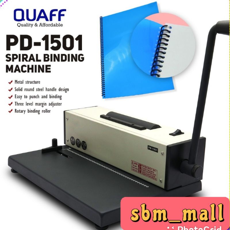 QUAFF SPIRAL BINDING MACHINE PD-1501 A4 SIZE | Shopee Malaysia