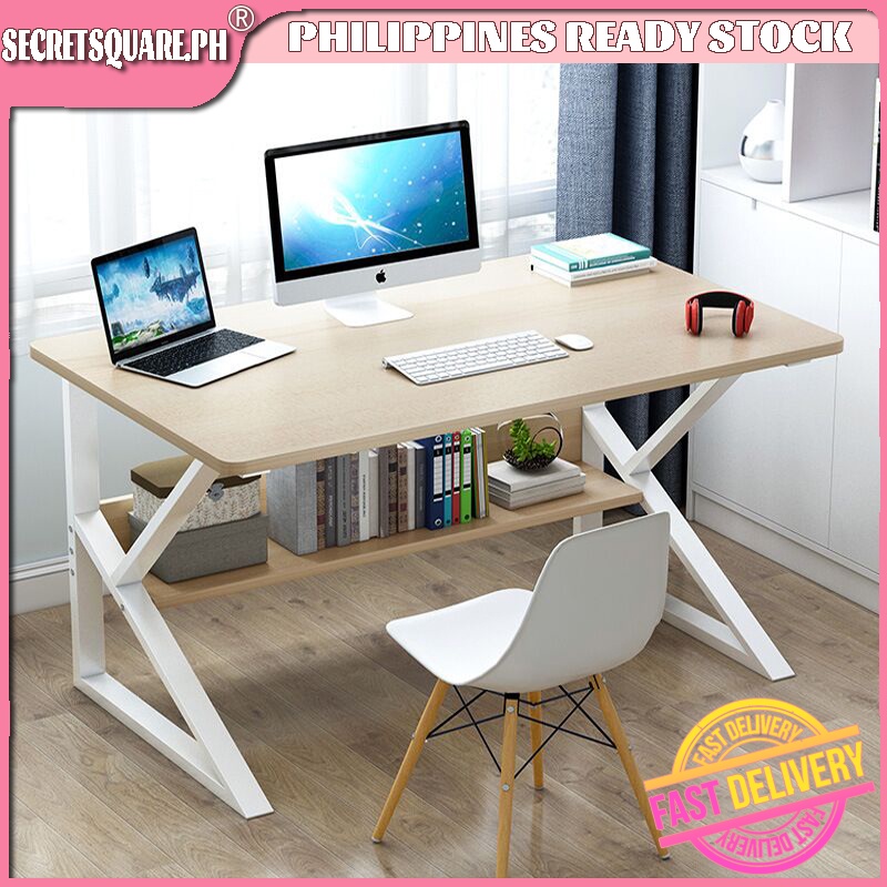 80/120CM Computer Desk Table Thick Solid Wood Furniture Office Table ...