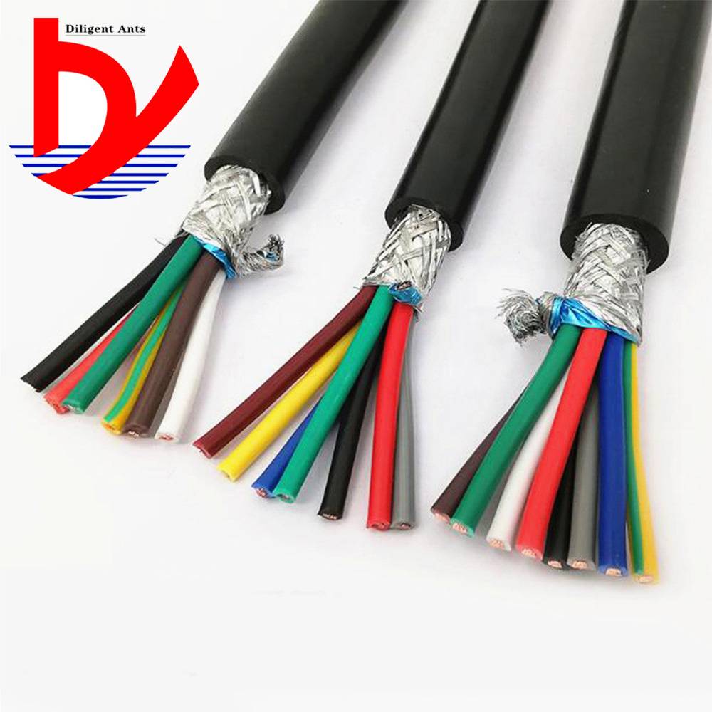22AWG 0.3mm2 multi-core shielded cable RVVP 2/3/4/5/6/7/8/10/12/14/16 ...