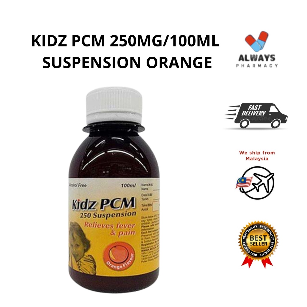 KIDZ PCM PARACETAMOL SYRUP 250MG 100ML ORANGE | Shopee Malaysia