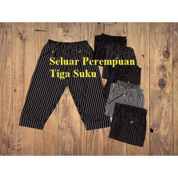 [SE] 2 Jenis Seluar Pendek Tiga Suku / Ladies Casual 3/4 Length Pants ...