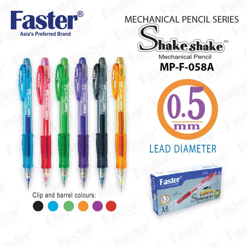 FASTER SHAKING MECHANICAL PENCIL 0.5MM ( MP-F-058A ) | Shopee Malaysia