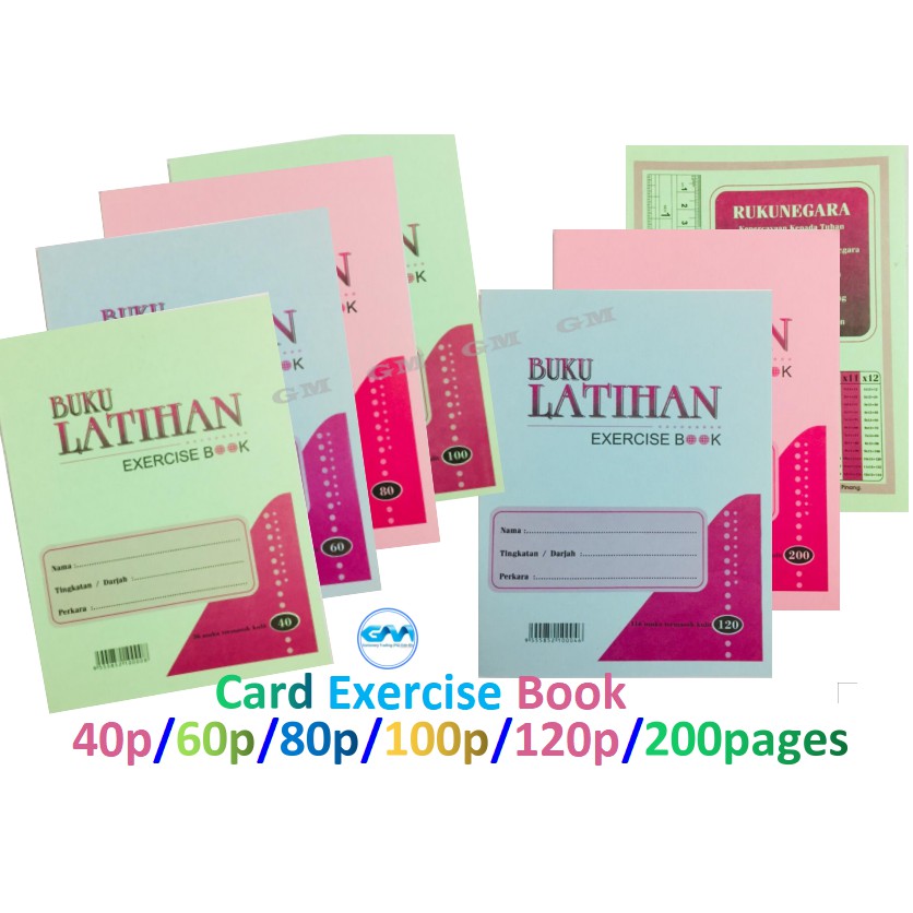 Card Exercise Book Single Line | Buku Latihan | Buku Tulisan | 40P/60P ...