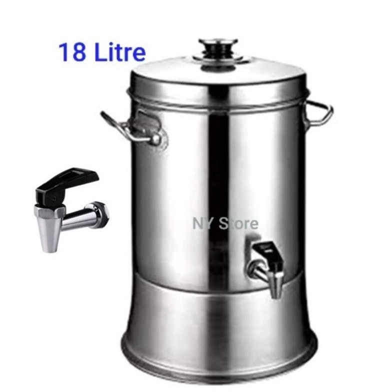 18 Litre Water Dispenser Stainless Steel Tong Air Kenduri Cooler Barrel ...