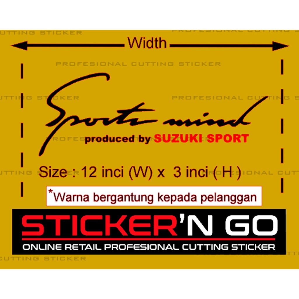 STICKER CUSTOM SPORT MIND SUZUKI DESIGN | Shopee Malaysia