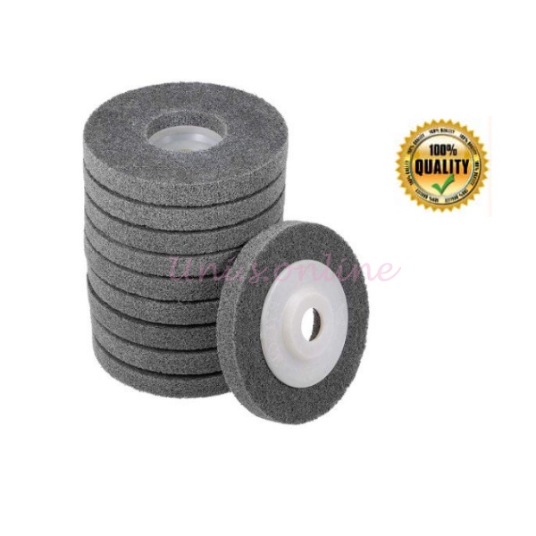 HIGH QUALITY 4" NYLON FIBER POLISHING WHEEL 9P SANDING BUFFING DISC ...