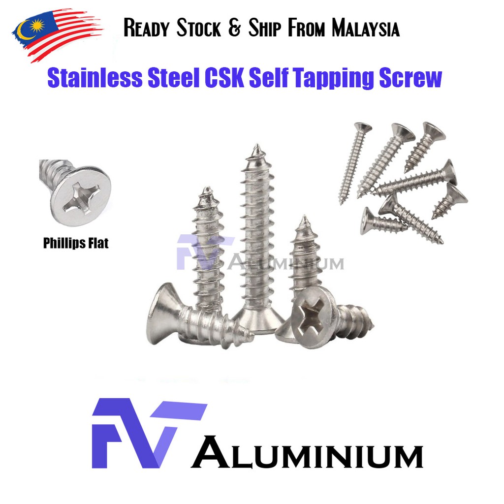 Philip CSK Cross Flat Head Phillips CSK Self-tapping Screw Wood Tapping ...