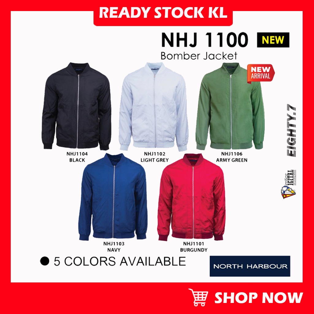 GILDAN x NORTH HARBOUR Bomber Jacket NHJ1100 | Baju Hujan | Jaket Motor ...