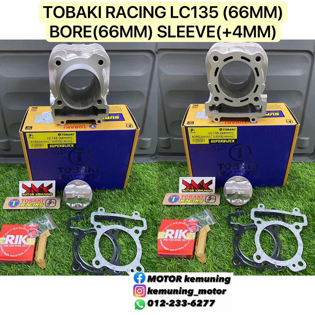 TOBAKI CERAMIC CYLINDER RACING SUPERBLOCK 135LC Y15 Y15ZR LC135 FZ FZ150 FORGED SLEEVE+FORGED ...