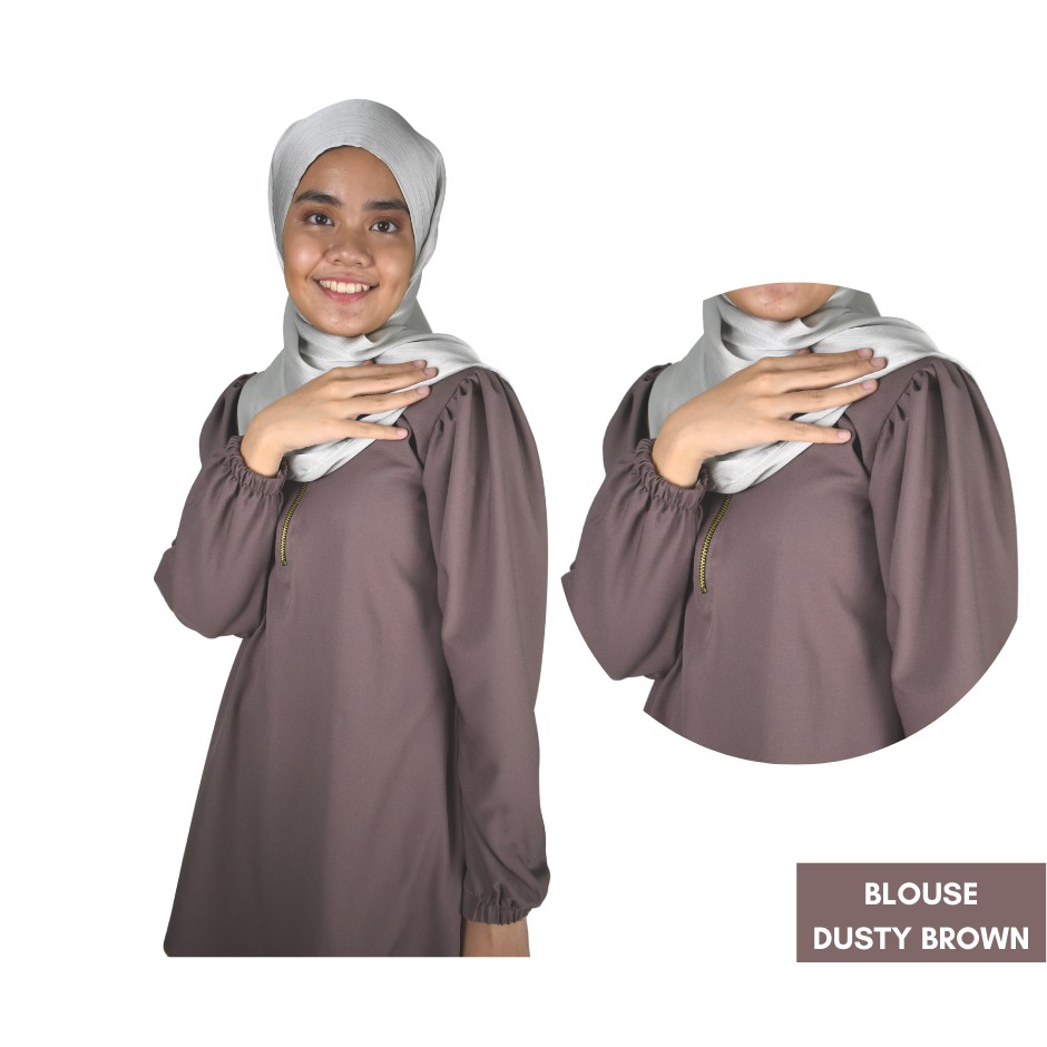 SUIT MUSLIMAH RUFFLE BLOUSE ROPOL LABUH LONG SLEEVE LENGAN PANJANG ...