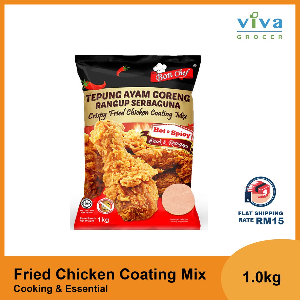 Bon Chef Fried Chicken Coating Mix Hot & Spicy 1kg | Shopee Malaysia