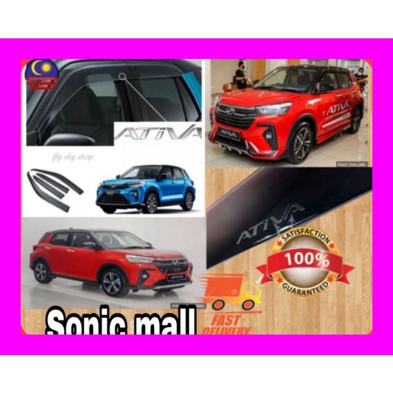 💥New ATIVA 2021 INJECTION 4" 3D Wording Door Visor (BEST QUALITY)💥 ...