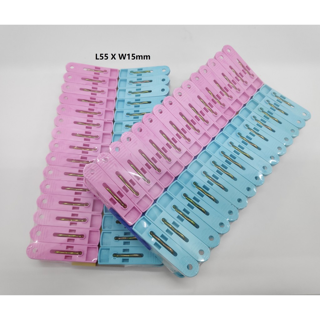 60Pcs Elianware Multi-Colour Plastic Clothes Pegs /Penyepit Baju ...