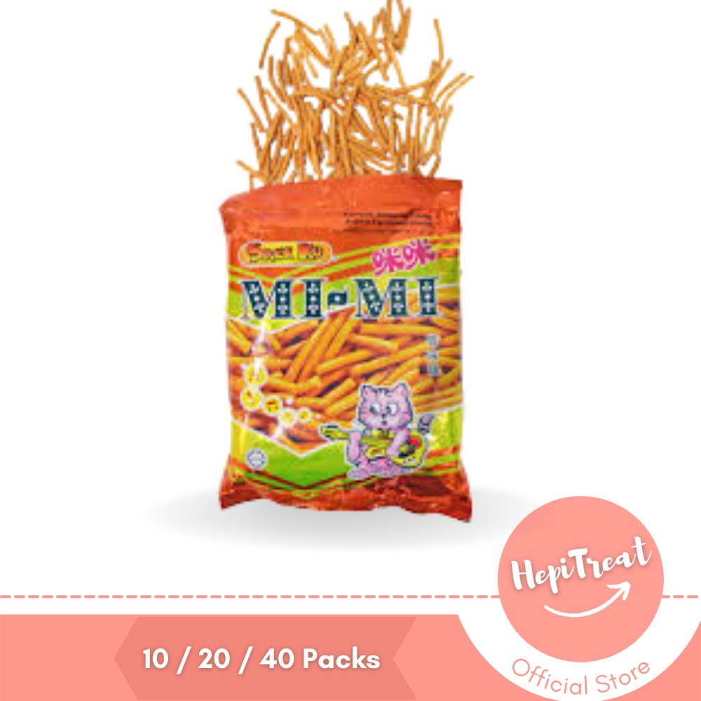 Snek Ku Mimi Prawn Flavoured Snack (Small) - 10 / 20 / 40 Packs by Hepi ...