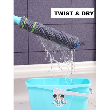 Adjustable Hands Free Microfiber Strip Twist Mop Squeeze Mop Magic Mop ...