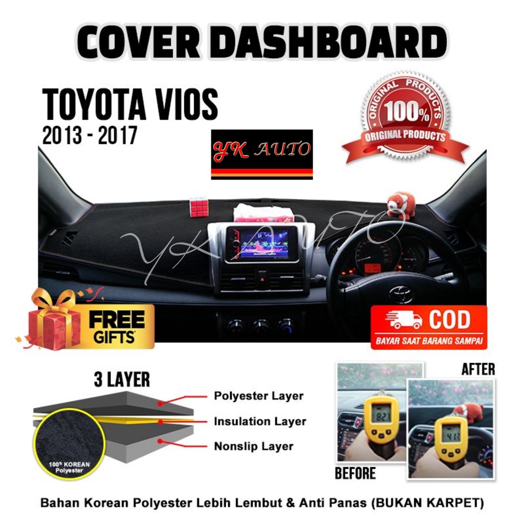 Toyota Vios Gen3 Premium Dashboard Cover Vios Gen3 Dashboard Cover YK ...
