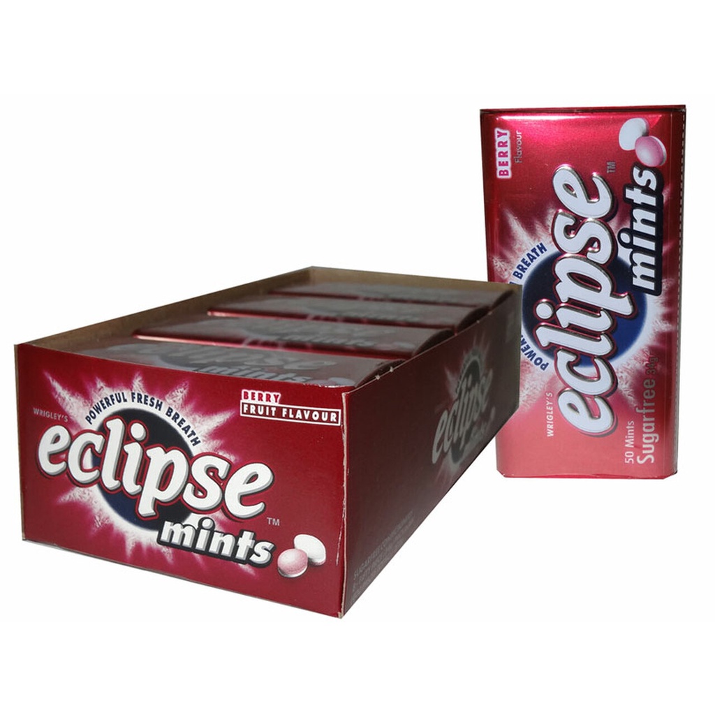 8 Tins Eclipse Sugarfree Mints Berry Flavour 35g Each HALAL (LOCAL ...