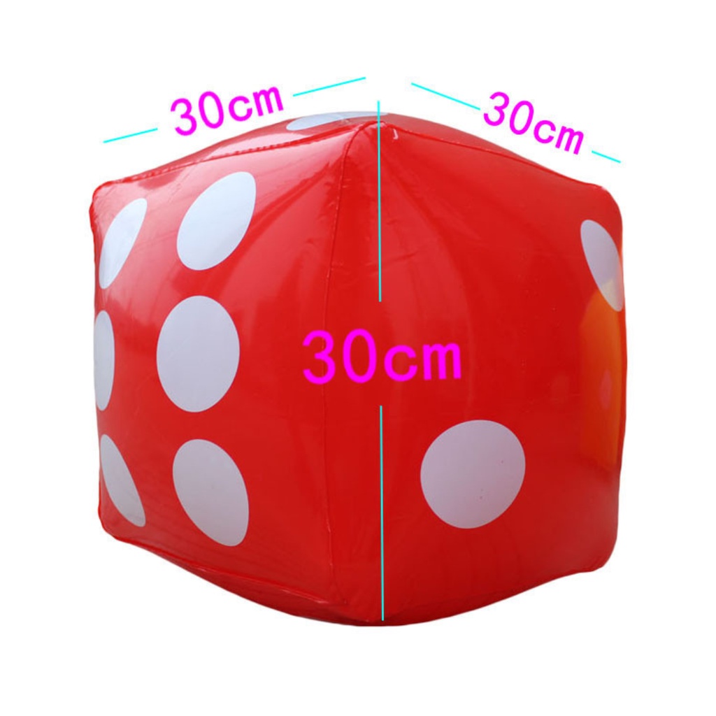 Inflatable 30X30cm Giant PVC Air Cube Number Dice For Toy Party Games ...