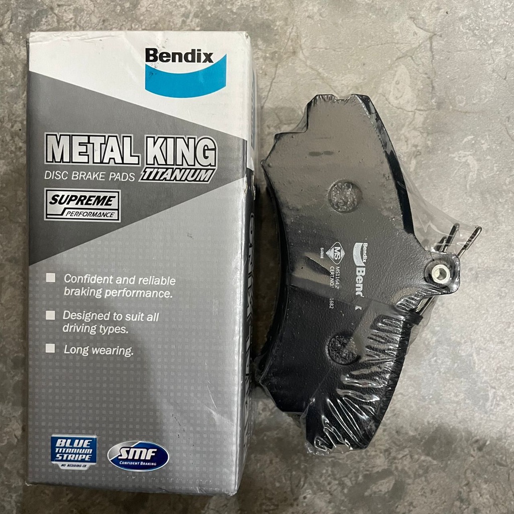 BENDIX METAL KING TITANIUM DISC BRAKE PAD FRONT PROTON WAJA 1.6 ALZA ...