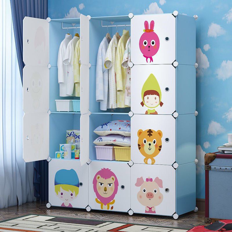 Plastic Cabinet Assembled 12 Cartoon Door Boxes For Baby (Choose ...