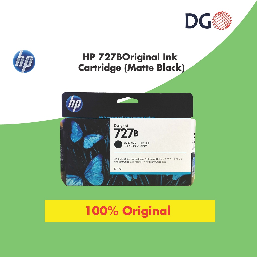 HP Original 727B Matte Black DesignJet Ink Cartridge (130-ml) 3WX13A | Shopee Malaysia