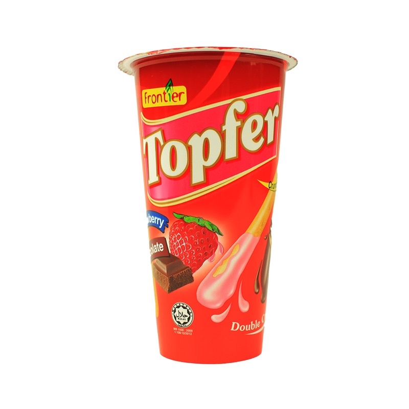 Frontier Topfer Crunch Stick (Strawberry & Chocolate) 40g x 10’s | Shopee Malaysia