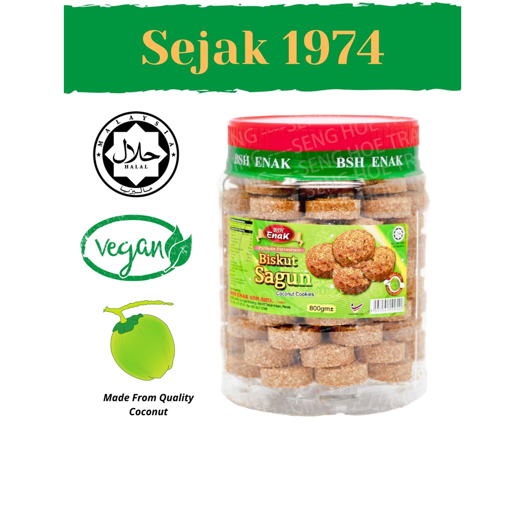 BSH ENAK Biskut Sagun Kelapa / Coconut Cookies 510gm (HALAL) (VEGAN ...