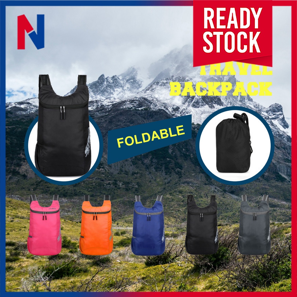 Mini Foldable Hiking Bag Waterproof Backpack | Beg Sandang Travel Kalis ...