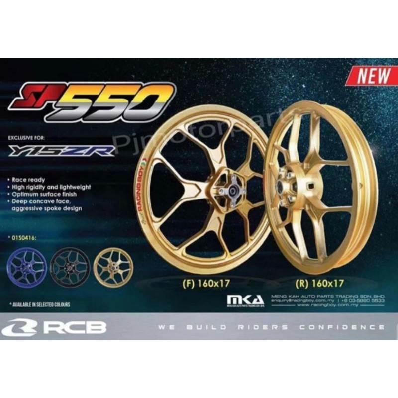 RCB RacingBoy 100% ORIGINAL RACING BOY SP550 SPORT RIM Y15 / Y15ZR SIZE ...