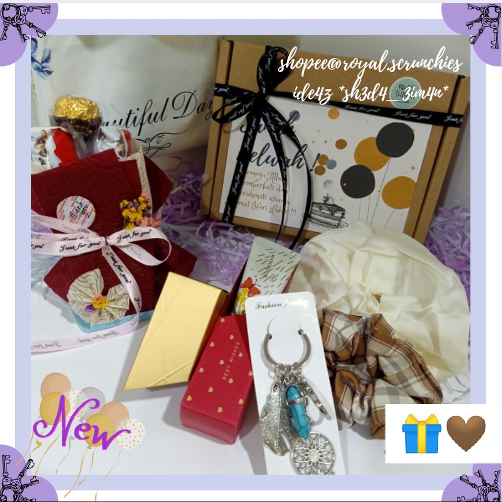 🎂Sanah Helwah🎊Selamat Hari Lahir🎉Happy Birthday Gift Set Box #3💐Mini ...