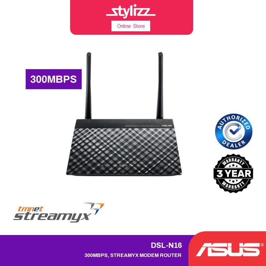 ASUS DSL-N16 Wifi Router 300Mbps Wireless Modem Router | Shopee Malaysia