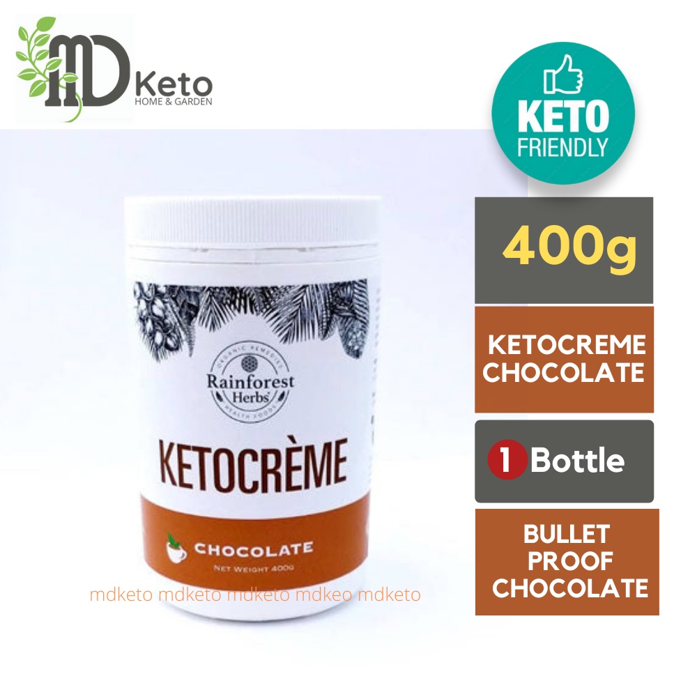 [MD Keto] Rainforest Herbs KetoCreme chocolate MCT Powder creamer 400g ...
