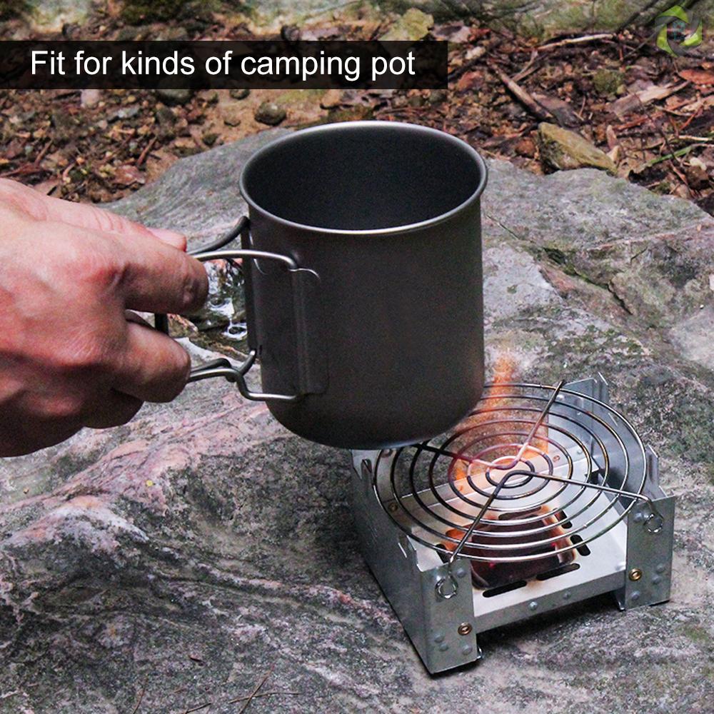 A Portable Camping Alcohol Stove Solid Alcohol Fuel Folding Stove ...