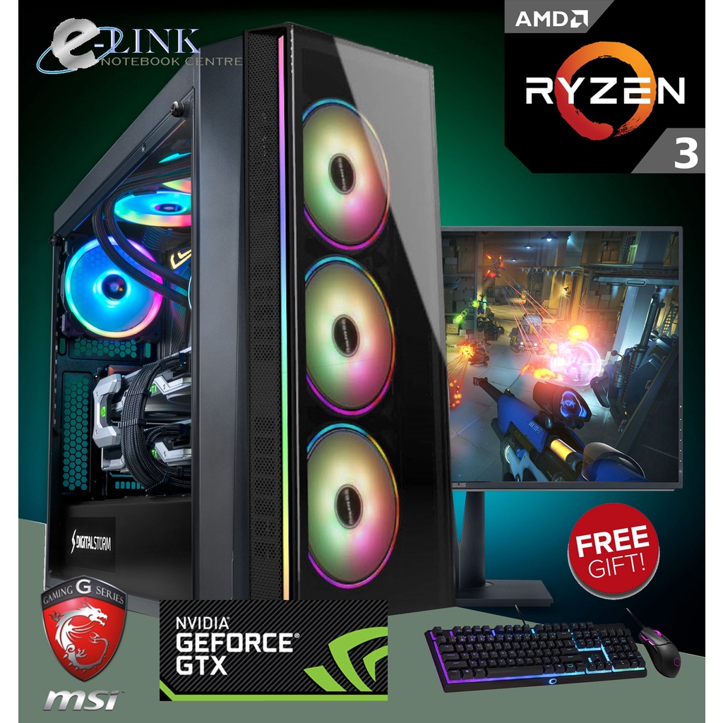 GAMING FULL SET Ryzen 3 /Msi Gaming Pro Mainboard/8GB-16GB DDR4 Ram/RTX ...