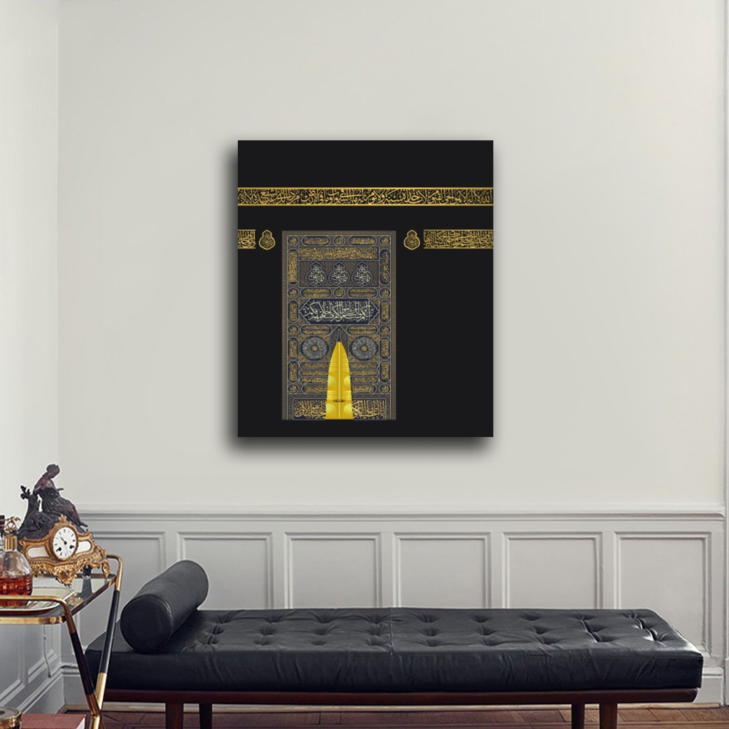 Art Canvas Frame Pintu Kaabah & Al Fatihah With Stretching Frame ...