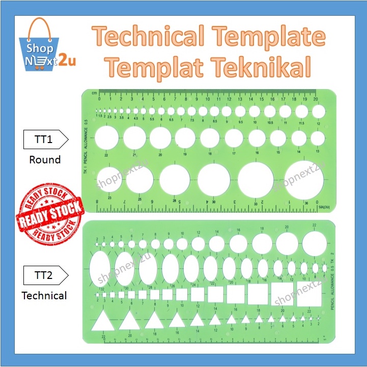 Technical geometry template TT1/ Drawing template ruler Pencil ...