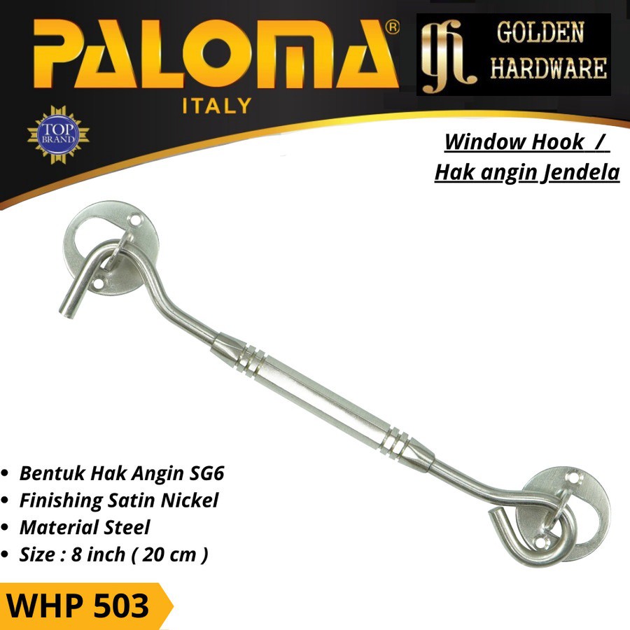 Window Hook PALOMA WHP 503 STEEL 501-8" | Window Retaining Wind Rights ...