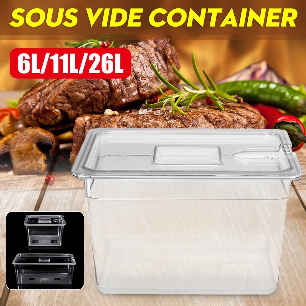 11L Sous Vide Container with Lid 11 Liter Water Tank Bath for ...