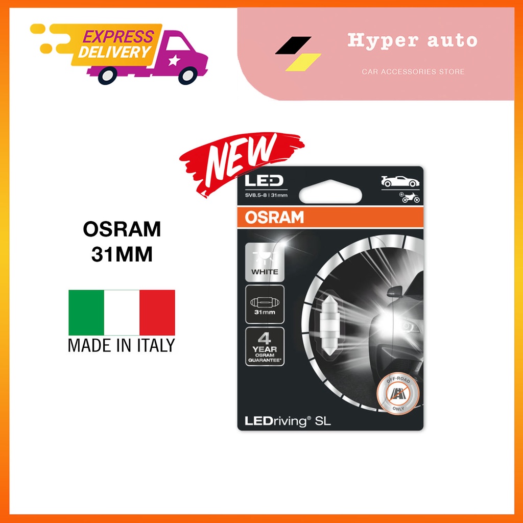 GENUINE OSRAM LED Festoon 31mm 12V Cool White 6000K 6438CW made in ...