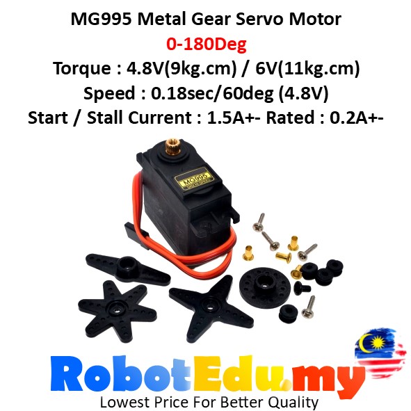 MG995 MG996r SG90 9g MG90s S3003 Metal / Plastic Gear 180 / 360 Deg Degree Micro Servo Motor Set ...