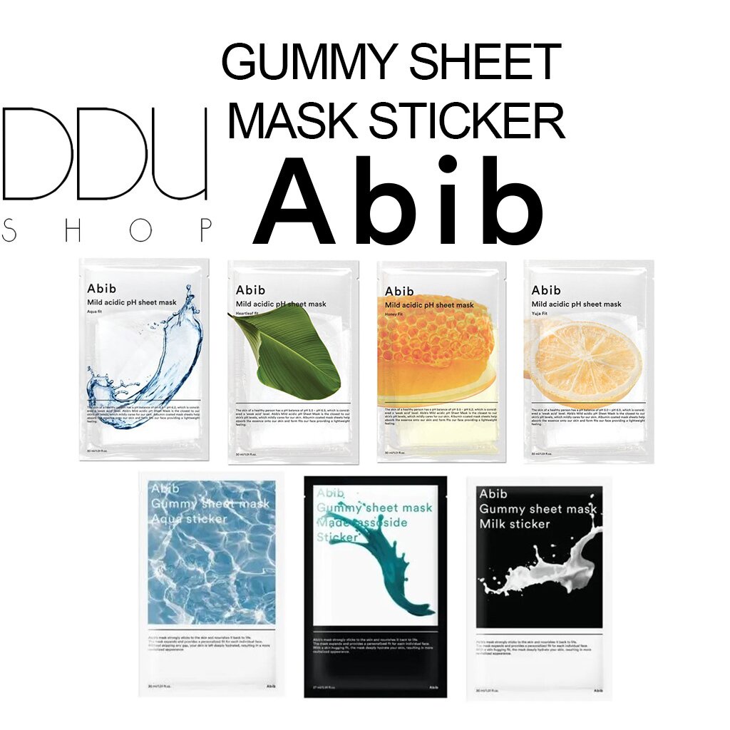 Abib / Gummy Sheet Mask / Mild Acidic Ph Sheet Mask (1pcs) Facial Mask ...