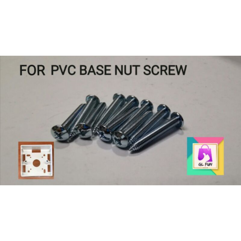 Pvc Base Nut Screw Only (10pcs) | Shopee Malaysia