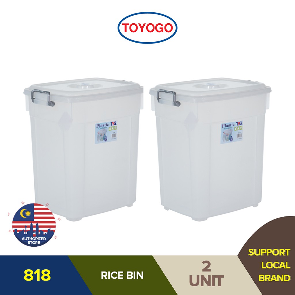 Toyogo Rice Bin Storage Box Container Lock With Cover Stackable 818 ...