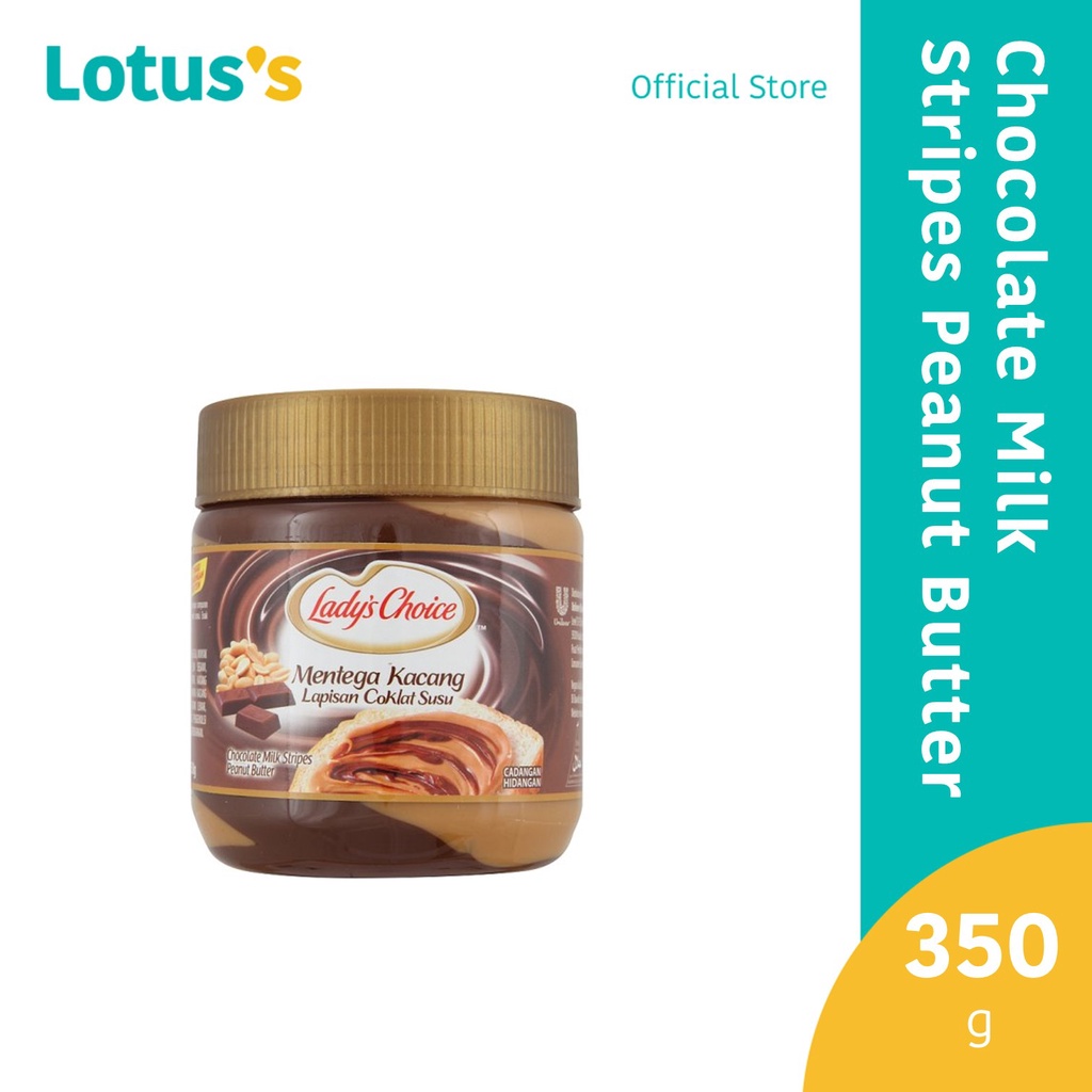 Lady's Choice Chocolate Milk Stripes Peanut Butter 350g | Shopee Malaysia