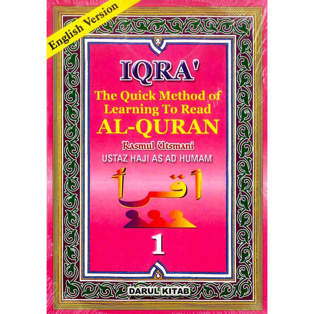 Iqra English Version The Quick Method Of Learning Quran Ustaz Haji Asad Humam Shopee