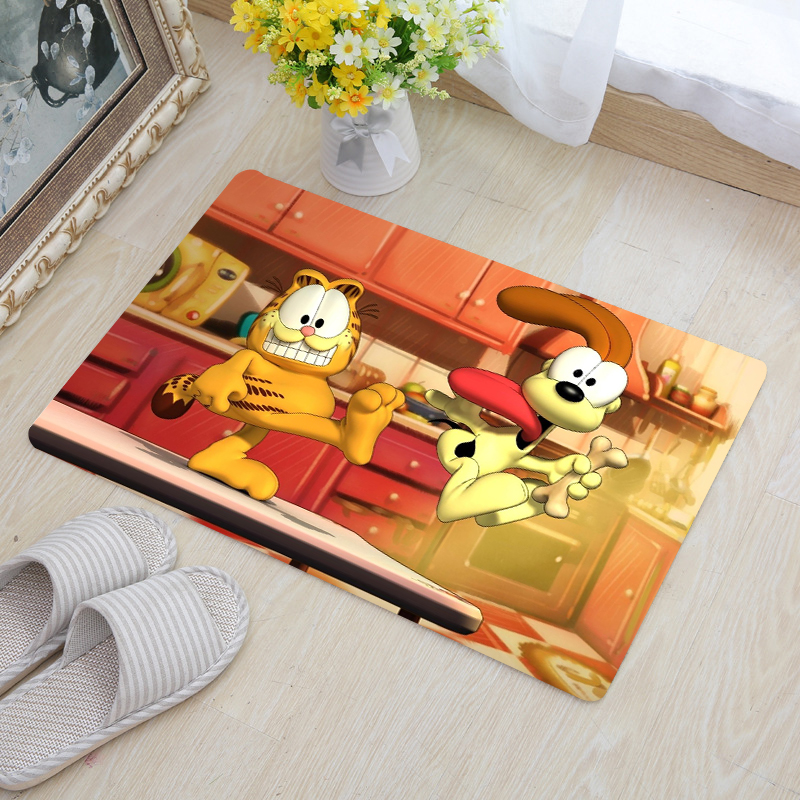 Famous Cartoon Garfield Pattern Home Decoration Door Mats Absorbent ...