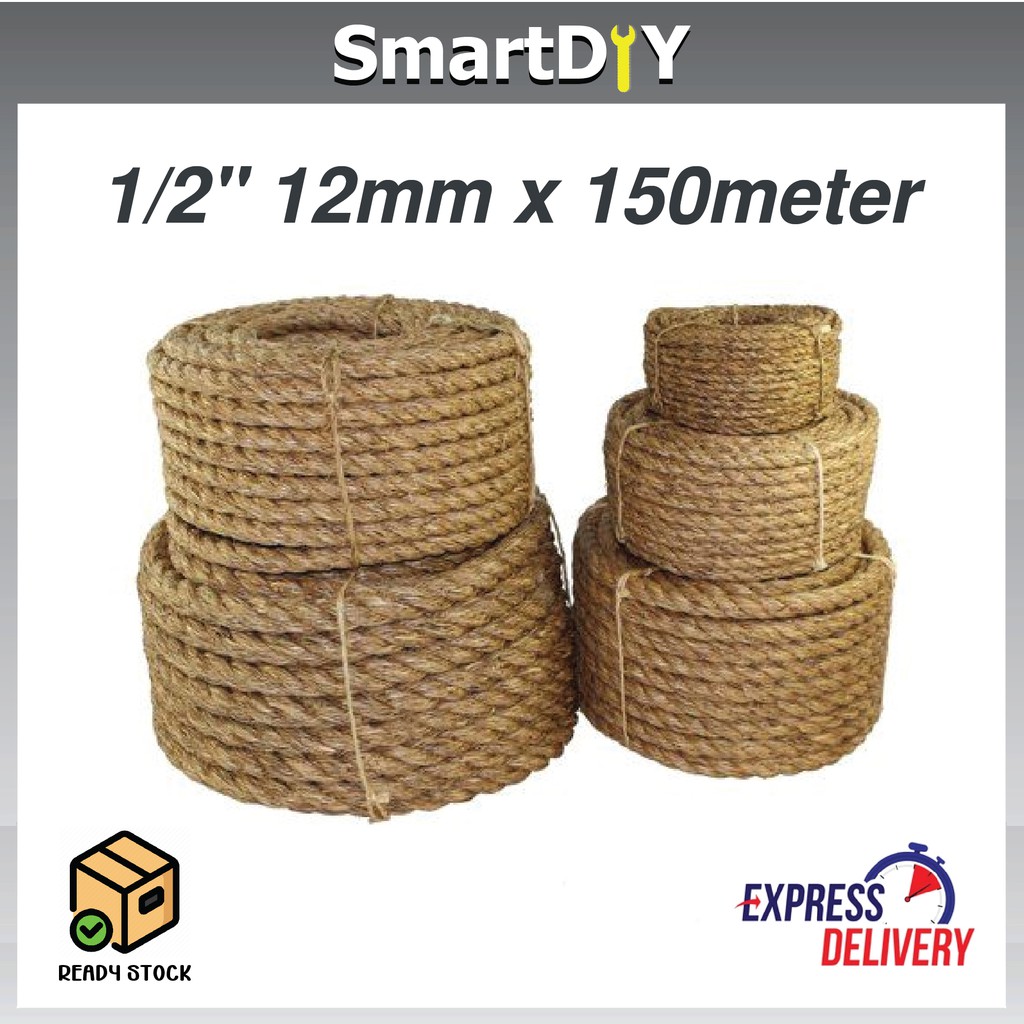 1/2" (12mm) Manila Rope Tali Kerbau (150meter) | Shopee Malaysia